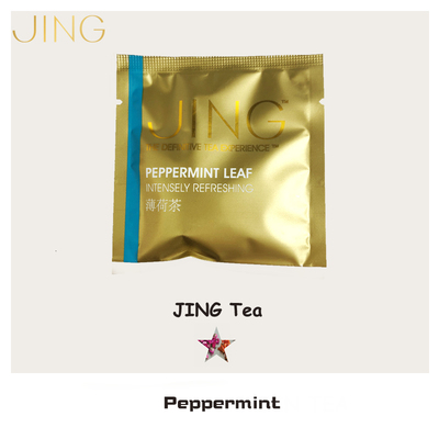 英国JING TEA Peppermint薄荷茶 三角立体纱网茶包 2g/包