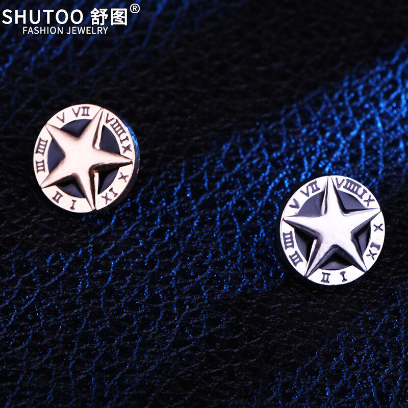 精致复古五角星胸针扣男固定衣服小别针领扣迷你胸针配饰衬衫领饰