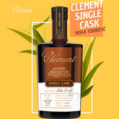 克莱蒙 Clément Rhum Single Cask 500ml 单桶蓝甘蔗朗姆酒 摩卡