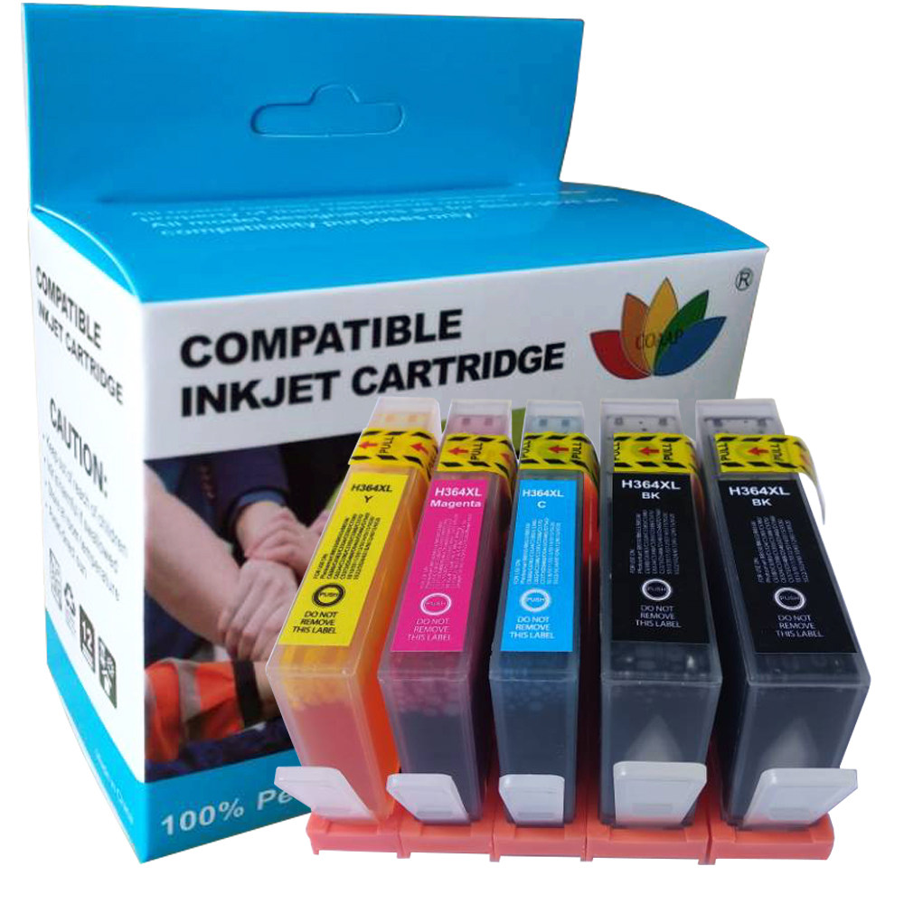 5x Compatible HP 364 XL CHIPPED Ink Cartridge for Photosmart_虎窝淘