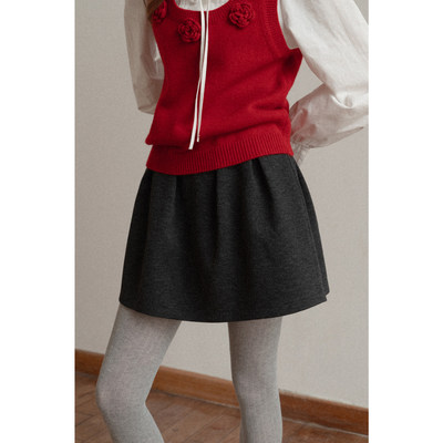 EGGKA深灰压褶设计a字毛