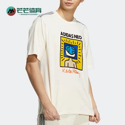 Adidas/阿迪达斯男女运动短袖