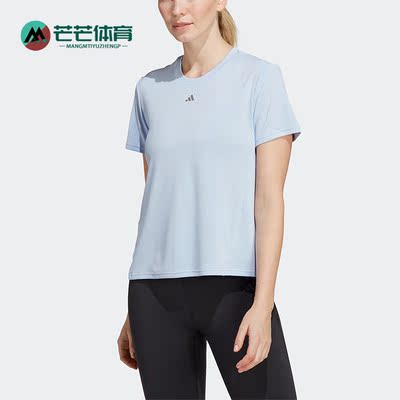 阿迪达斯春夏女子透气健身短袖恤