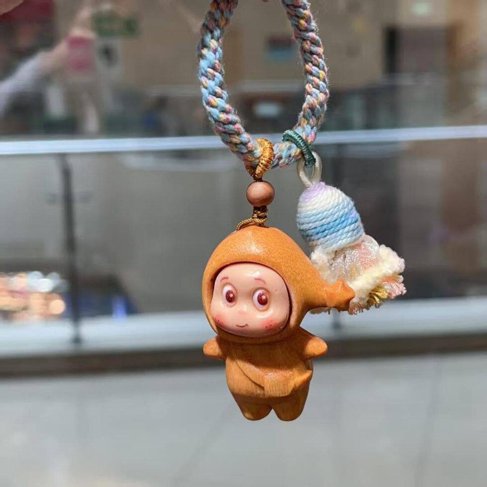 檀木葫芦背包星星人包挂钥匙扣diy手工编织车挂万能挂件配饰品