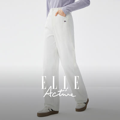 ELLEActive简约休闲直筒裤
