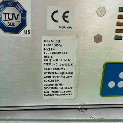 议价EDGE 10060A-E13 射频电源 57-63MHz三相工业电源维修