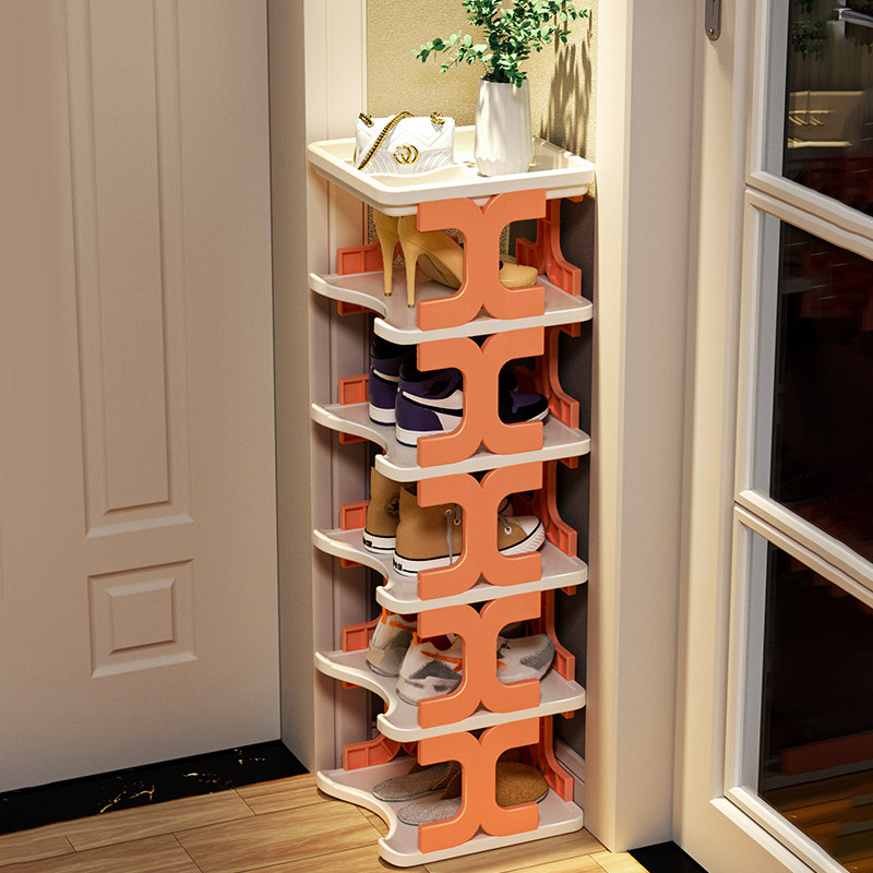 简易鞋架家用门口鞋柜多层夹缝鞋子收纳架窄小迷你省空间折叠宿舍_虎窝淘