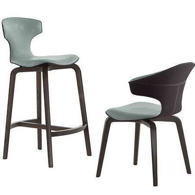 别墅豪宅大平层/马鞍皮餐椅吧椅