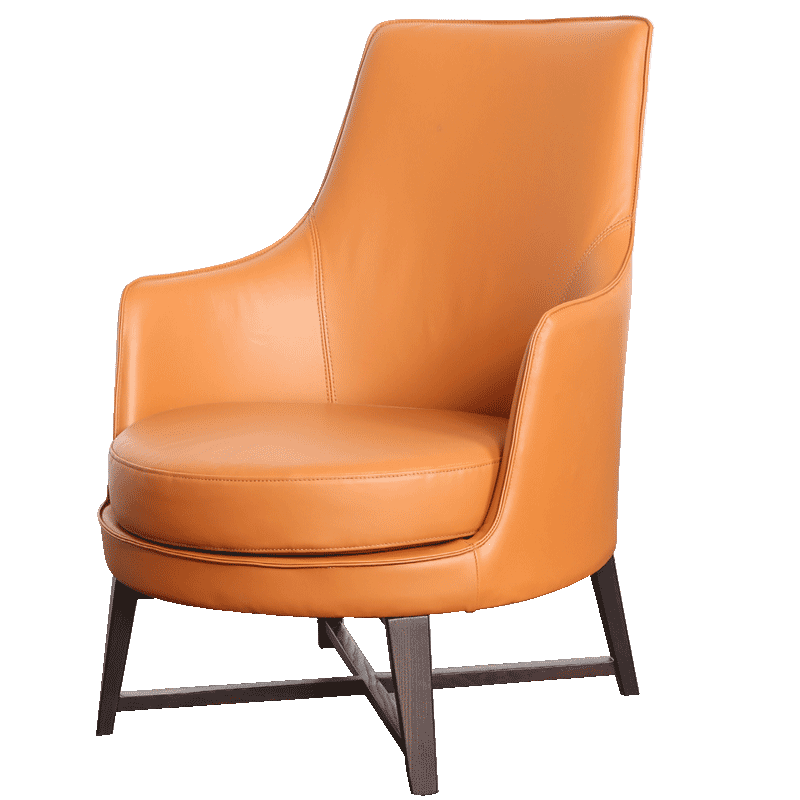 悠云设计优雅真皮休闲椅