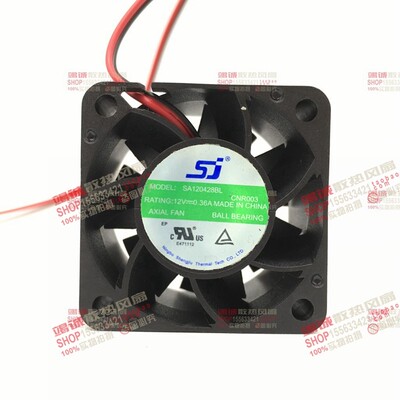 原装SJ SA120428BL DC12V 0.36A 4厘米 4028 2线大风量散热风扇