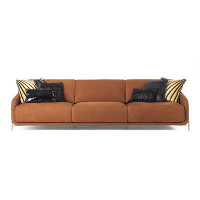 罗伯特意式轻奢沙发简奢磨砂真皮沙发高端RobertoCavalli沙发