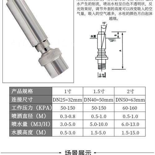 。304不锈钢全铜加气掺气玉柱喷泉喷头水景观喷头人造景DN2540 5_虎窝淘