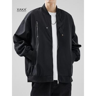 XAKA2026新款春秋冬加棉飞行员夹克男美式休闲棒球服工装夹棉外套