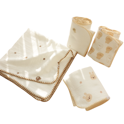 玄乐语0-3月婴儿包单纯棉a类包巾