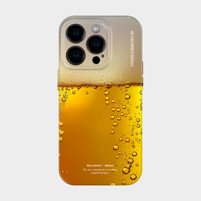 夏日冰啤艺术设计感小众手机壳