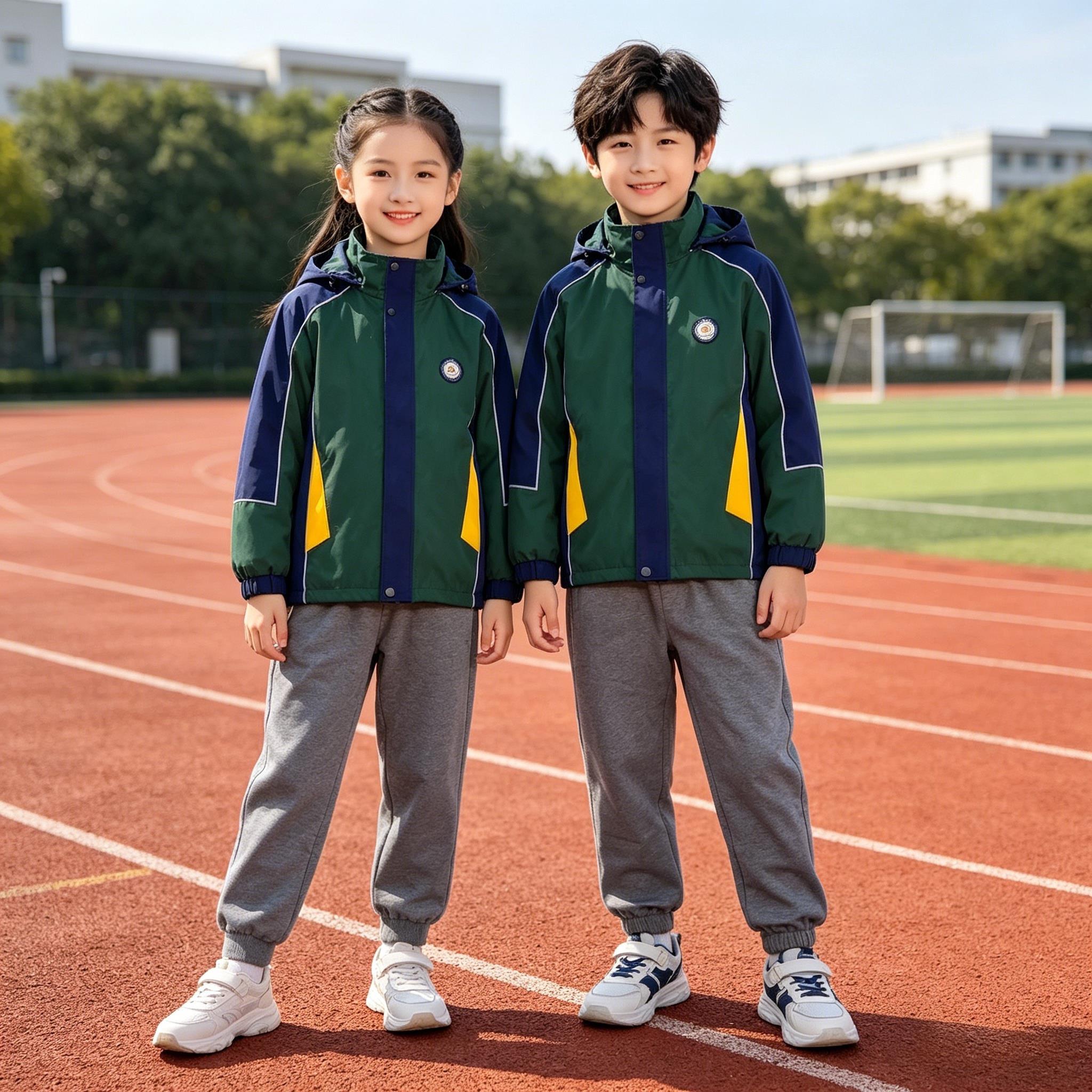 2025新款江北新城小学生松永服饰 冬装上衣+冬裤 男女同款 210