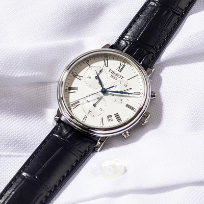 天梭瑞士时尚休闲石英男士腕表