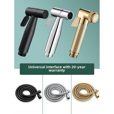 Black Bidet Faucet Hand Protable Toilet Bidet Sprayer Stainl