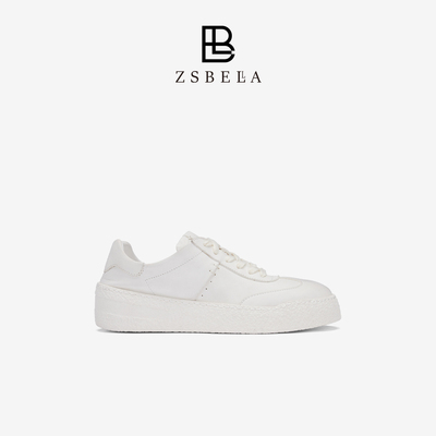 ZSBELLA水洗马皮2.0超软小白鞋