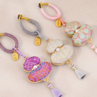 名家宋锦葫芦挂件手工diy材料包双面葫芦包车挂饰品配件创意礼品