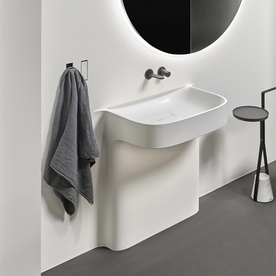 意大利进口 antoniolupi FLUIDO 嵌入式人造石台盆 带灯洗漱台盆