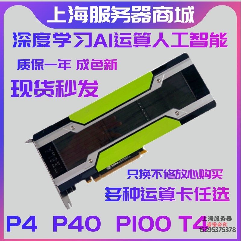 Tesla t4 A10 p100 P40 P4 16G 24G显卡深度学习 GPU AI人工智能_虎窝淘