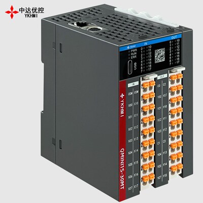 中达优控QMini系列PLC可编程C控制器导轨安装尺寸更小支持脉冲输
