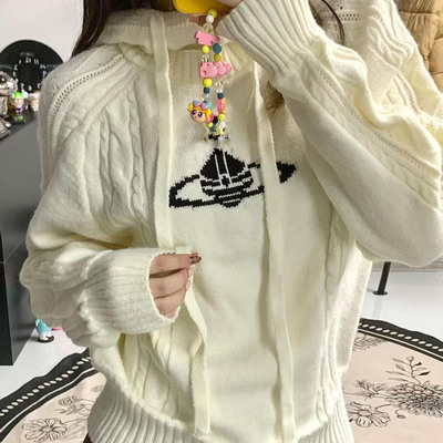 2025年秋冬新款土星提花连帽上衣