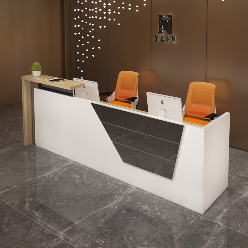 大气前台接待台桌办公吧台收银简约现代公司咨询柜台迎宾办公室柜_虎窝淘