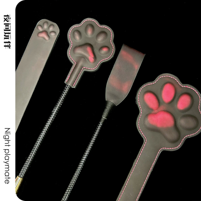 夜间玩伴*温感变色皮鞭 马鞭SP小圈实践道具 宠物立体猫爪拍子