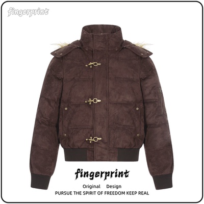 ZHIWEN潮牌2025新款冬季保暖毛领棉服夹棉外套韩版老钱风短款棉袄