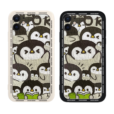 苹果全系列液态硅胶油画风手机壳