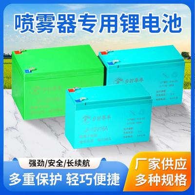 电动喷雾器锂电池12V农用大容量喷雾器电瓶专用蓄电池锂电池配件