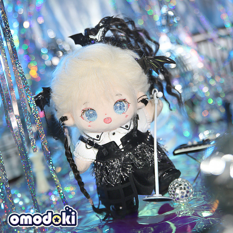 omodoki原创20cm娃衣摇滚贝斯棉花娃娃娃用帅气服装毛绒公仔衣服_虎窝淘