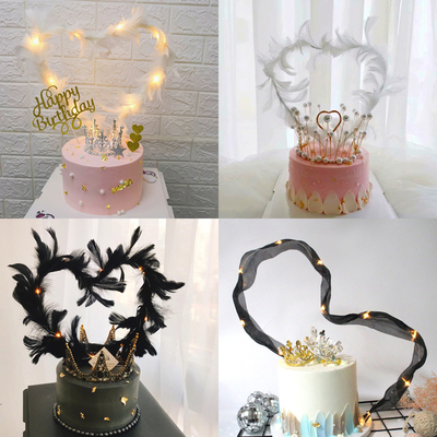 珍珠皇冠公主生日蛋糕头饰