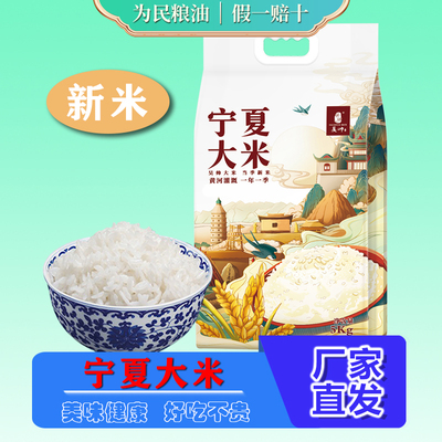 新米昊帅宁夏大米5kg银川大米长粒香米小袋口感香软一年一季