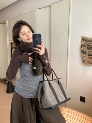 Hers撞色百搭条纹长袖T恤女