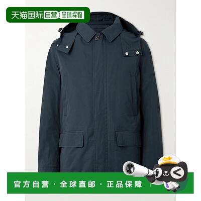 1h可退 潮奢 YVES SALOMON 男士 棉混纺斜纹布大衣 25E25EHV01379