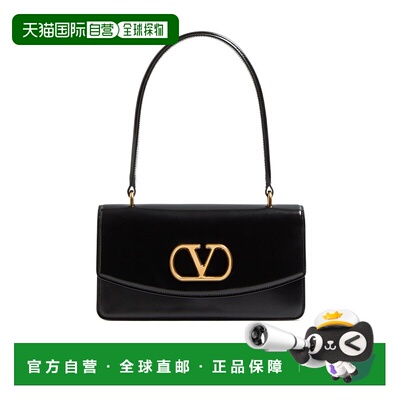 VALENTINO 女士单肩包 WB0R93GCB0NO CO 黑色 亮面小牛皮手提包