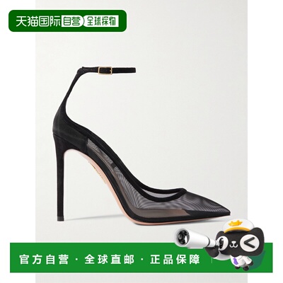 1h可退 潮奢 AQUAZZURA 女士 Love Affair 105 山羊皮边网纱浅口