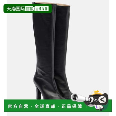 1h可退 潮奢 The Row 女士 Mona 皮质及膝靴子 black黑色 舒适时