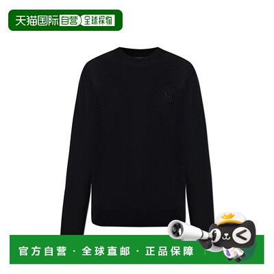 1h可退 AMIRI 男士针织毛衣 AMKNCW10390001 SS2025 黑色 Cashmer