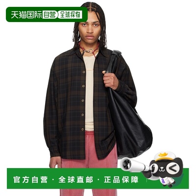 1h可退 潮奢 Our Legacy 男士 黑色 & 棕色 Borrowed 衬衫 M2252O