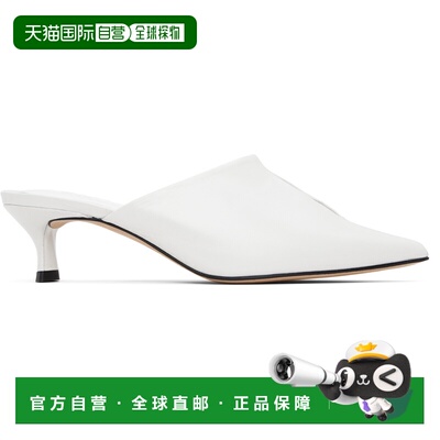 1h可退 潮奢 BY FAR 女士 白色 Luciana Creased Calf Leather 中