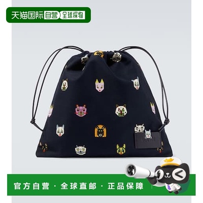 1h可退 潮奢 LOEWE 罗意威 男士 x Louis Wain 皮革饰边棉小包