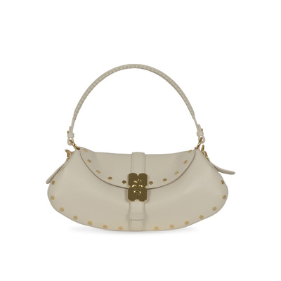 GANNI 女士斜挎包 B2060043135 SS2026 白色 B-Kat Studs Leather