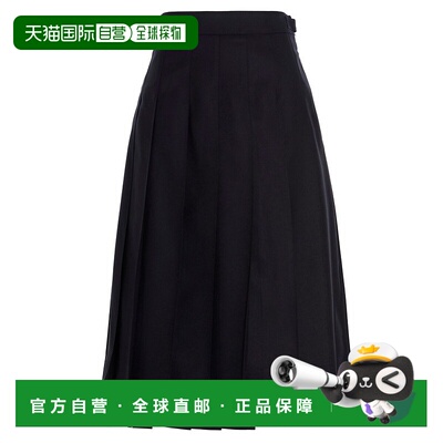 1h可退 潮奢 Thom Browne 汤姆 布朗 女士 百褶中长半身裙 FGC400