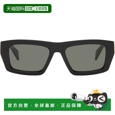 潮奢 Gucci 古驰 男士 黑色 Institutional Logo 太阳镜 GG2020S0
