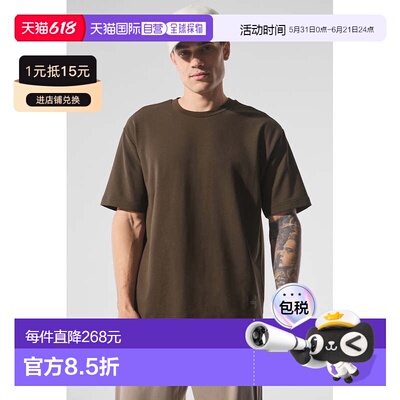 alo yoga Double Take 圆领套头纯色短袖网球T恤 男款m1224rEspre