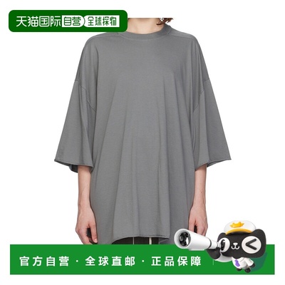 RICK OWENS 女士T恤 RP02E4204JA06 AW2025 灰色 圆领T恤